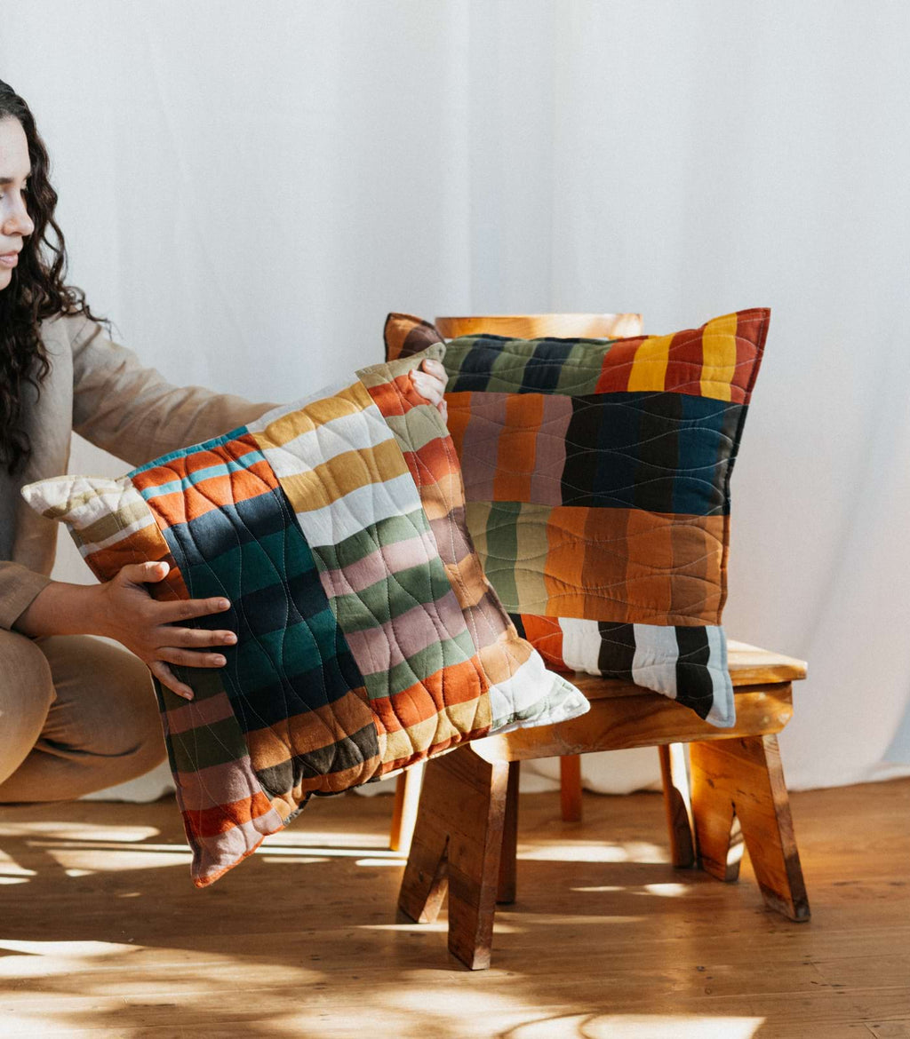 Linen Patchwork Scatter Cushion – Titch Clothing & Accessories